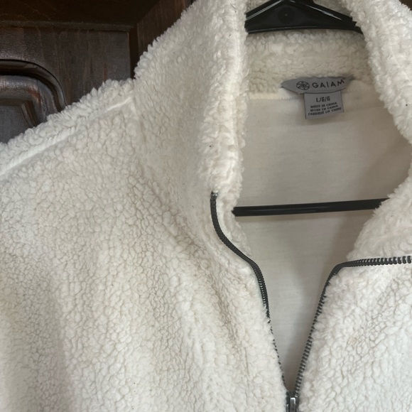 GAIAM | Jackets & Coats | Gaiam All White Teddy Zip Up | Poshmark